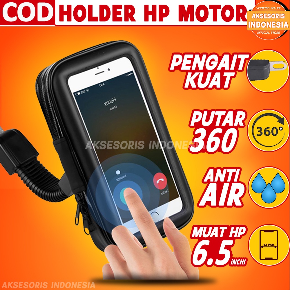 Jual Phone Holder HP Motor Tempat Dudukan Breket Hp di Motor Tripod ...