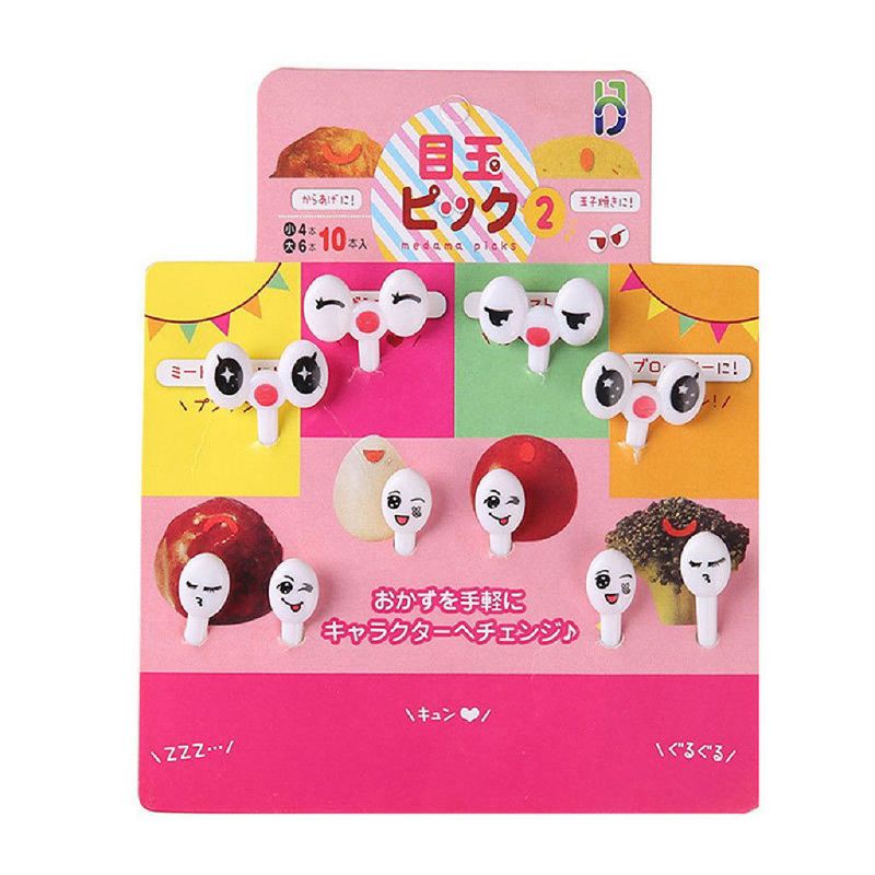 Jual Tusuk Bento Mata Lucu Imut isi 10 Tusukan Buah Cake Kue Eyes Food ...