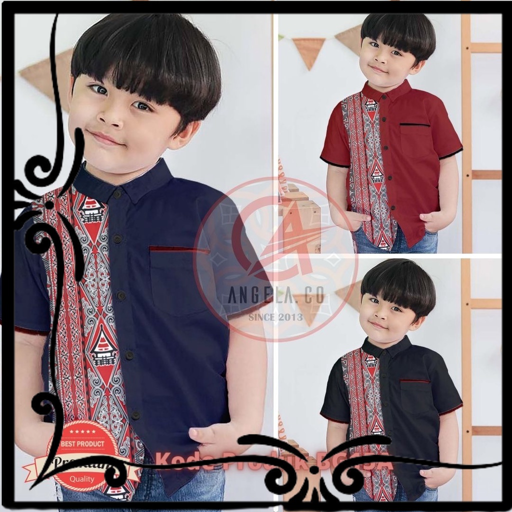 Jual Batik Gorga Anak Lengan Pendek | Batik Premium Etnik Gorga Batak ...