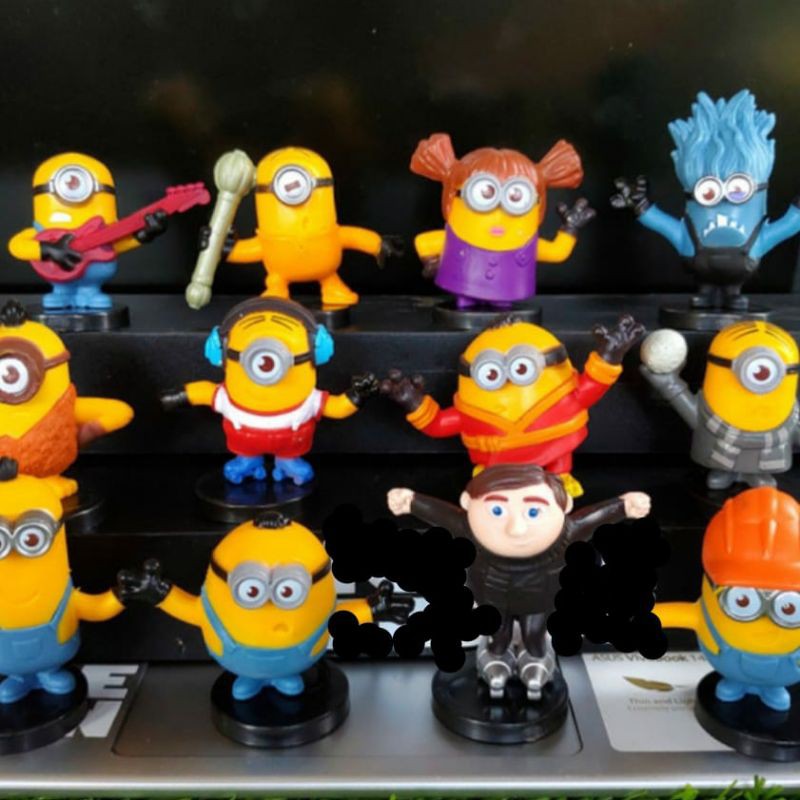 Jual mainan anak Minions figure despicable me set 12 bh | Shopee Indonesia
