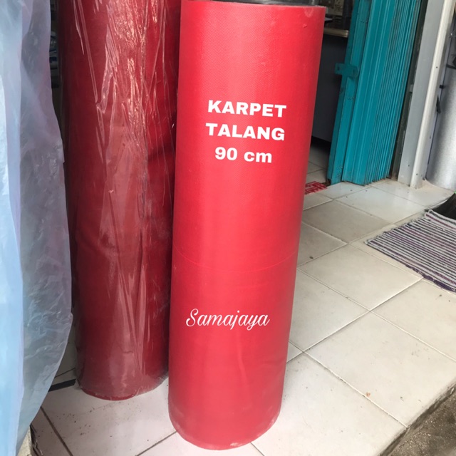 Jual Karpet Talang Merah 90 cm . Karpet talang Merah Hitam | Shopee ...