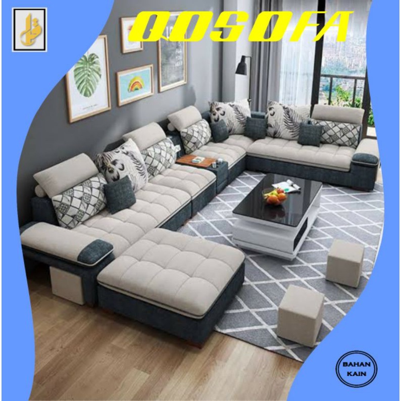 Jual Sofa Mewah U Shape Modern Ruang Tamu Minimalis RuangKeluarga Jumbo ...