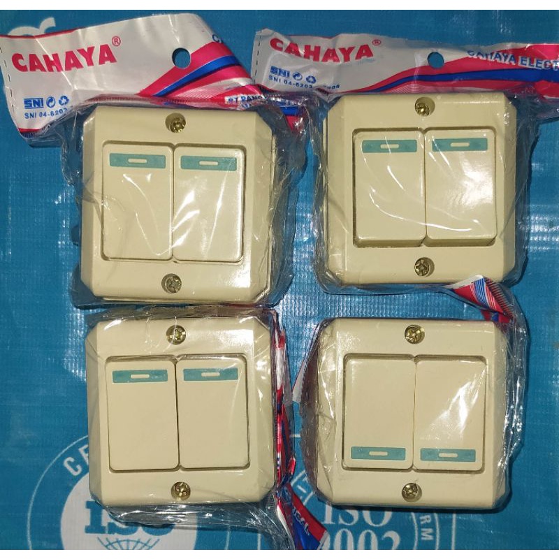 Jual Saklar Seri OB CAHAYA / Saklar ganda tempel saklar kayu | Shopee ...