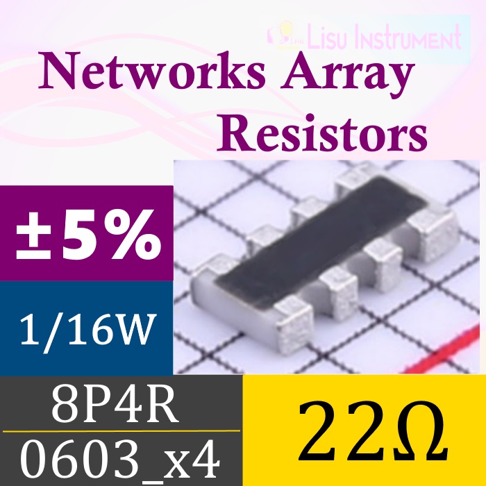 Jual 22R 8P4R 0603_x4 ±5% Network Array Resistor Marking 220 | Shopee Indonesia