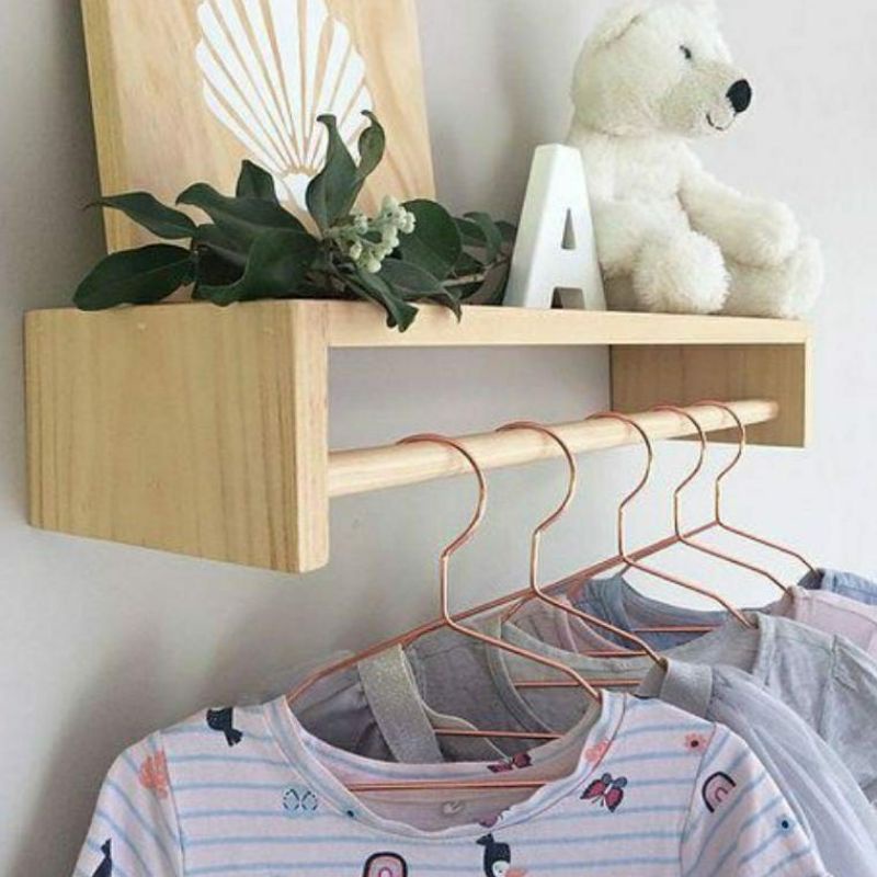 Jual Rak gantungan baju rak dinding multifungsi,panjang 50cm lebar 20cm ...