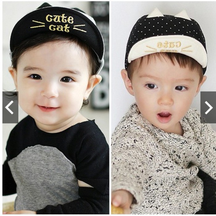 Jual READY STOCK! - TOPI ANAK CUTE CAT LUCU USIA 1-3 TAHUN IMPORT BAHAN ...