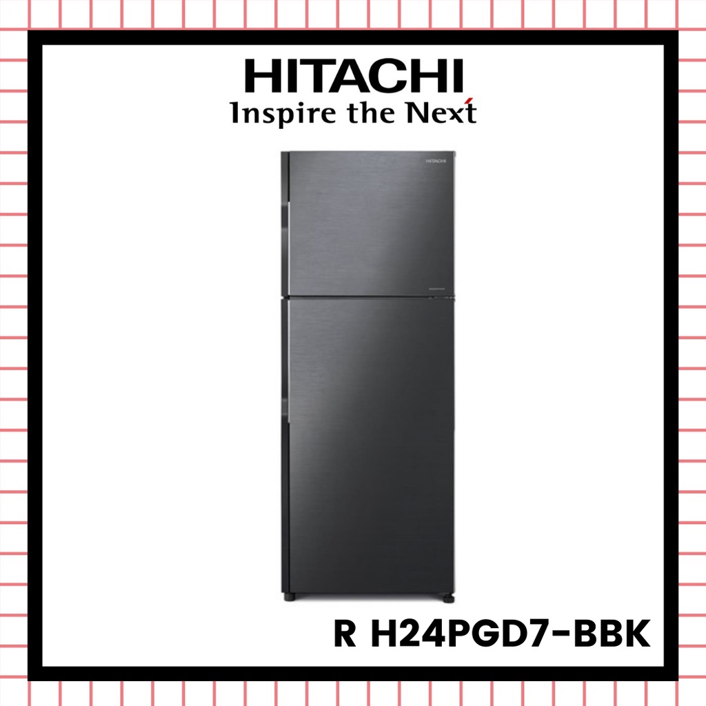 Jual LEMARI ES 2 PINTU HITACHI R H24PGD7 BSL-BBK / KULKAS 2 PINTU HITACHI R H24PGD7 BSL-BBK ...
