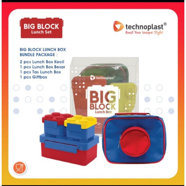 Jual BIG BLOCK LUNCH BOX SET BAG / TEMPAT MAKAN SET + TAS | Shopee ...