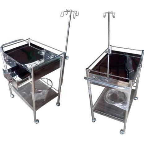Jual Stainless Steel Meja Mayo dan Trolley laci 2 tingkat dengan Tiang ...