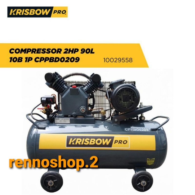 Jual Krisbow Kompresor Angin 2hp 90l 10bar 1ph Original | Shopee Indonesia