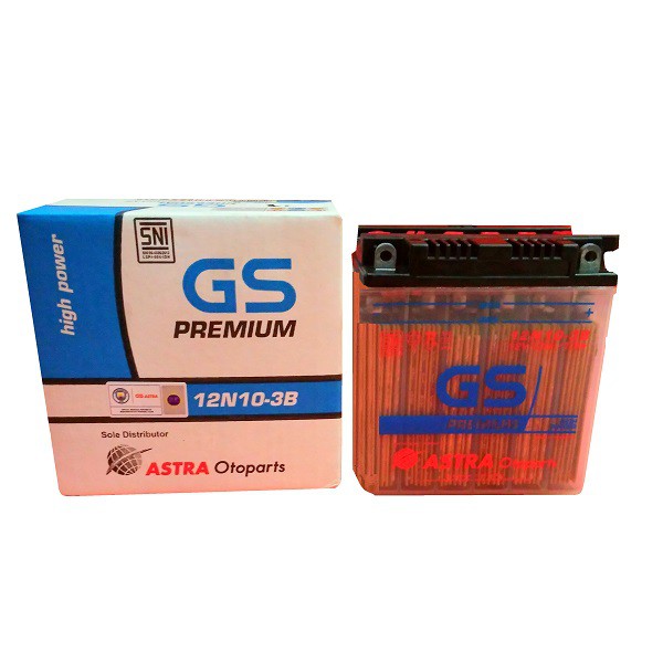 Jual AKI MOTOR GS ASTRA 12N10-3B BASAH 10AH VESPA EXCEL PX150, RODA TIGA VIAR, BINTER MERCY 10 ...