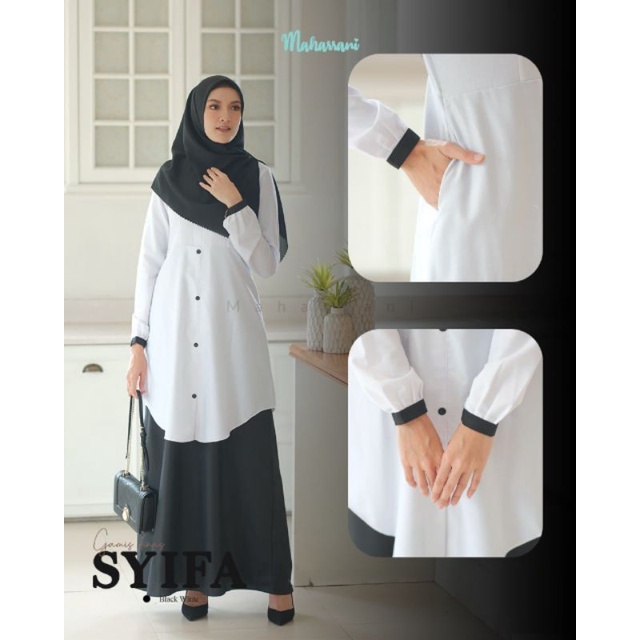 Jual Baju dinas wanita/seragam kerja PDH Syifa dress Maharrani hijab ...