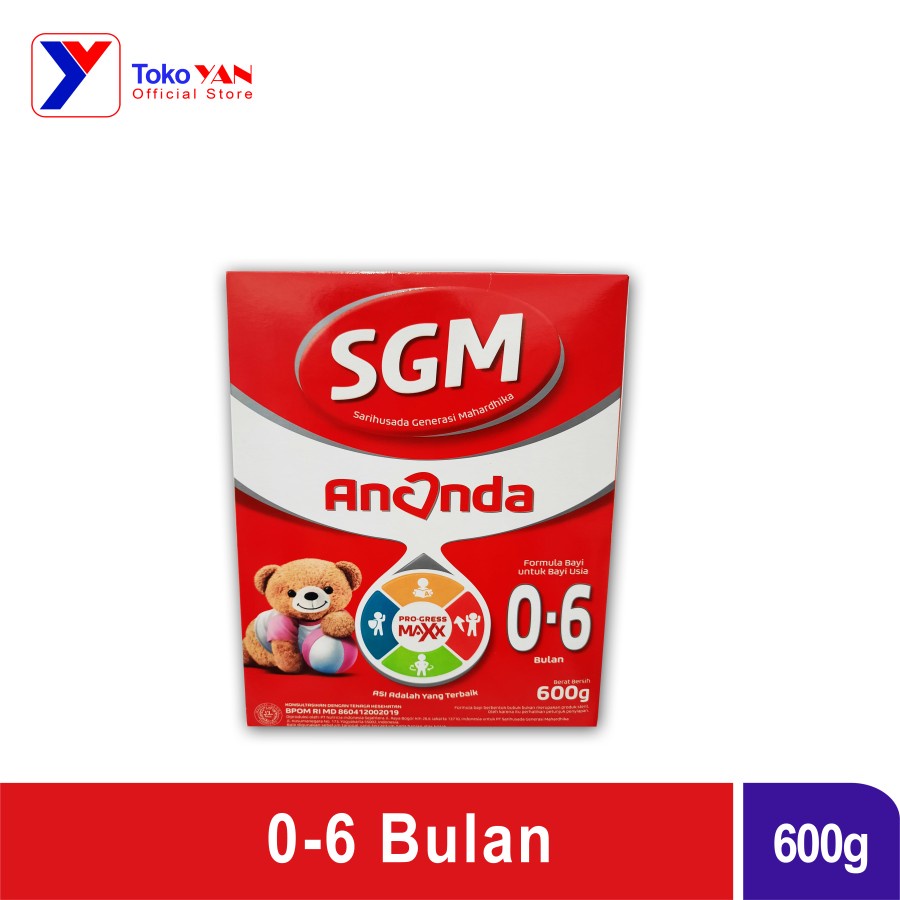 Jual SGM Ananda 1 (0-6 Bulan) Formula Bayi Bubuk 600g | Shopee Indonesia