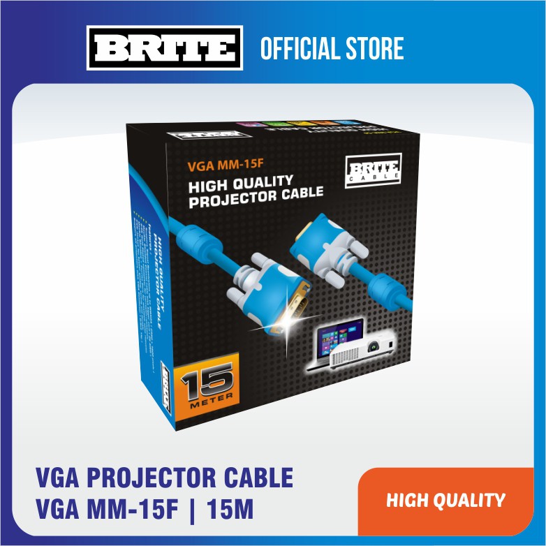 Jual Brite Cable VGA MM-15F - Kabel VGA 15 Meter [High Quality Cable ...