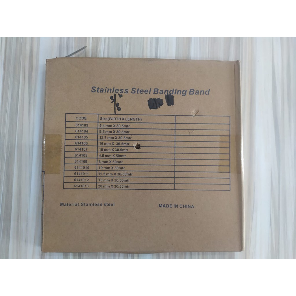 Jual Stainless Steel Banding Band 3/8'' (9.5MM X 30.5MM) | Shopee Indonesia