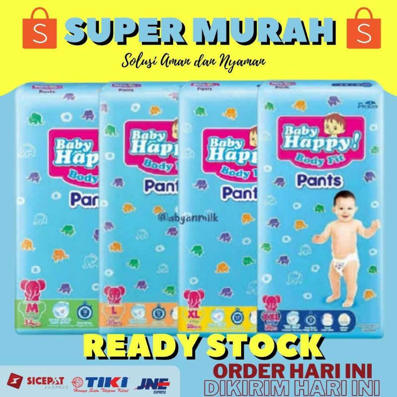 Jual BABY HAPPY Body Fit PANTS M32/ L28/ XL26 / XXL24 MURAH | Shopee Indonesia