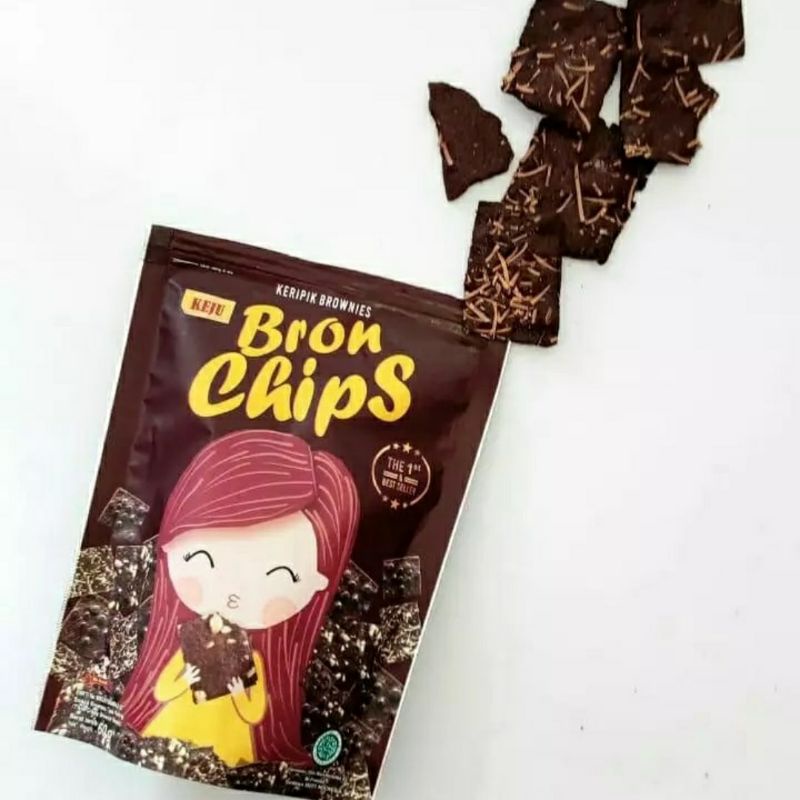 Jual Bron Chips Keripik Brownies 60 gram Keju Free Bubble Wrap Gratis ...