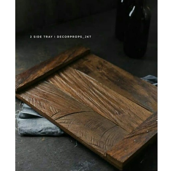 Jual 2 side tray / tray kayu / talenan kayu rustic / nampan kayu ...