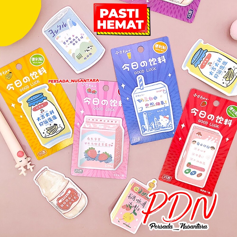 Jual STICKY NOTE NOTES AESTHETIC TO DO LIST MEMO PAD MILK JUICE STICKY ...