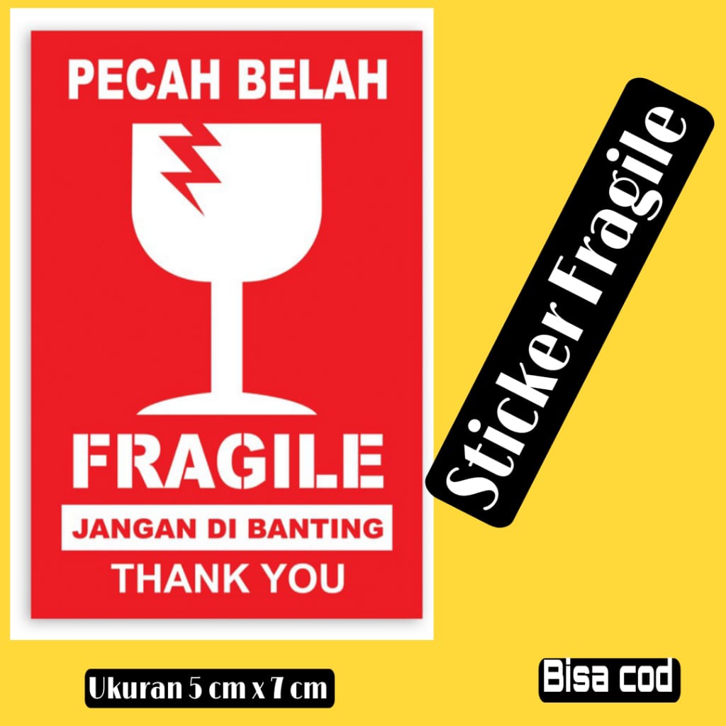 Jual Sticker Fragile Stiker Fragile | Shopee Indonesia