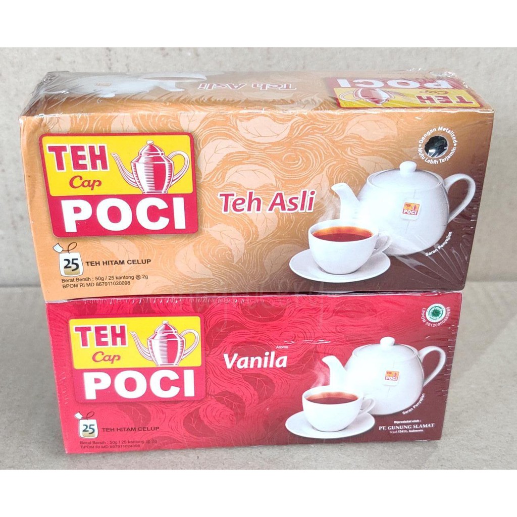 Jual TEH POCI (ORIGINAL & VANILA ) 50gr 25pcs | Shopee Indonesia