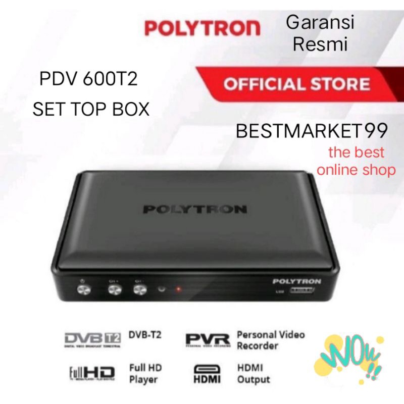 Jual STB TV DIGITAL PROMO POLYTRON SET TOP BOX STB PDV 600T2 DIGITAL ...