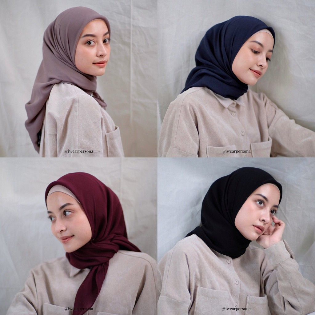 Jual Plain Square Hijab Polycotton Premium (Bold Colours) | Shopee Indonesia