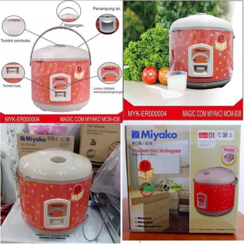 Jual Magicom Miyako 2 liter MCM 838 | Shopee Indonesia