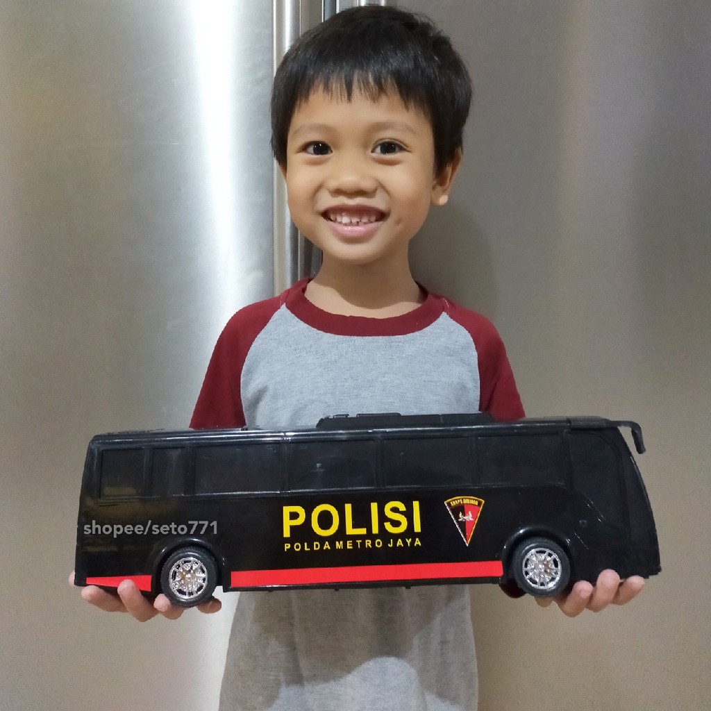 Jual Mainan Bus Polisi Indonesia Bis Lokal Police Car | Shopee Indonesia
