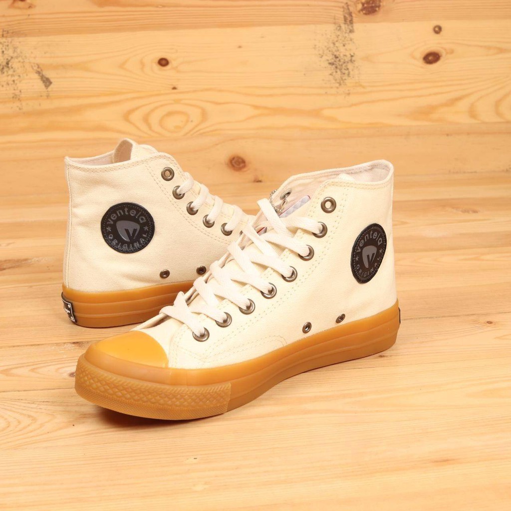 Jual Sepatu Sneakers Pria Wanita Murah Ventela Gum High BTS Natural Gum ...