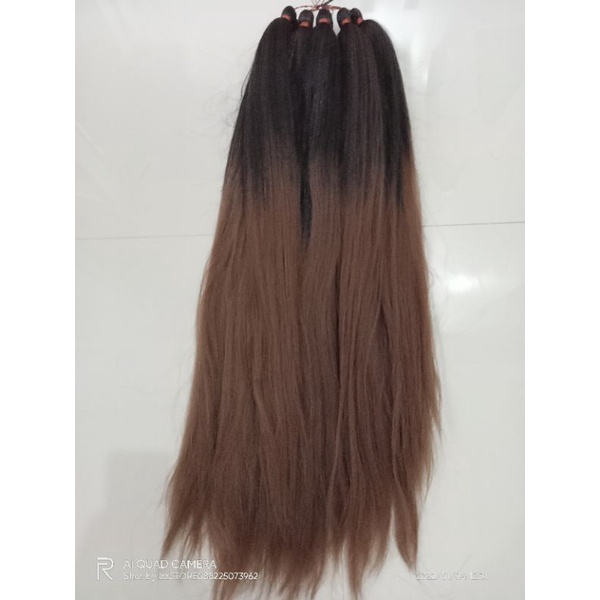 Jual RAMBUT SAMBUNG MIX 2WARNA SUPER 90CM SINTETIS | Shopee Indonesia