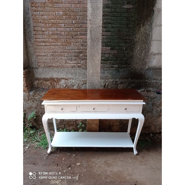 Jual MEJA KONSUL TELEPON PUTIH JATI Karya Furindo | Shopee Indonesia