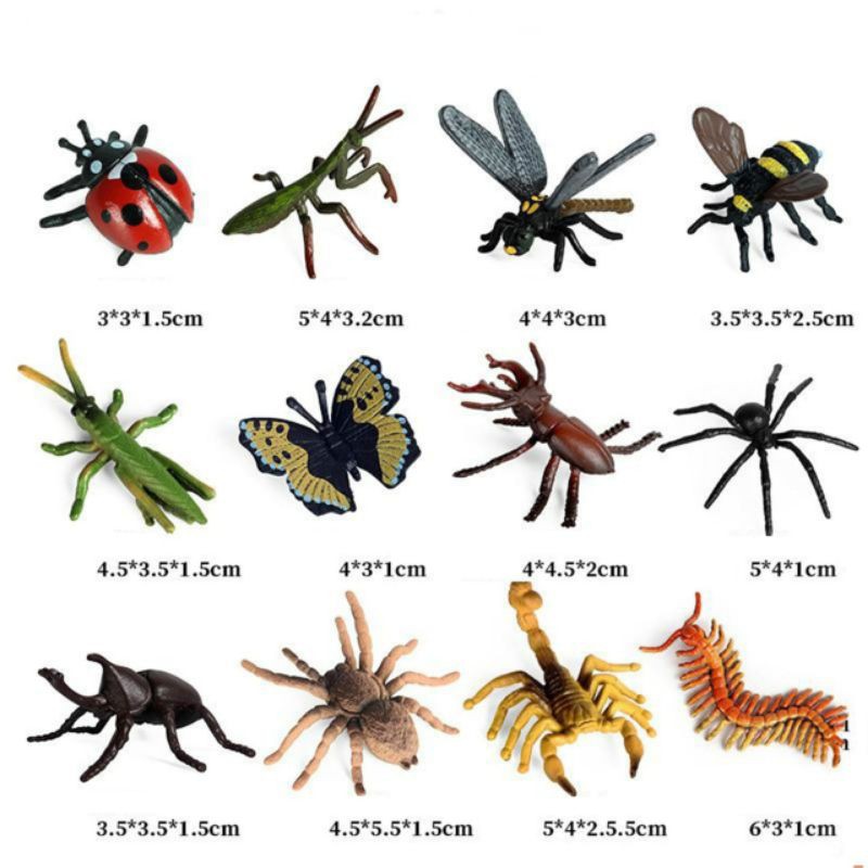 Jual Miniatur Bugs / Bug / Serangga 1 Set 12 Pcs (Mini) - Toobs ...