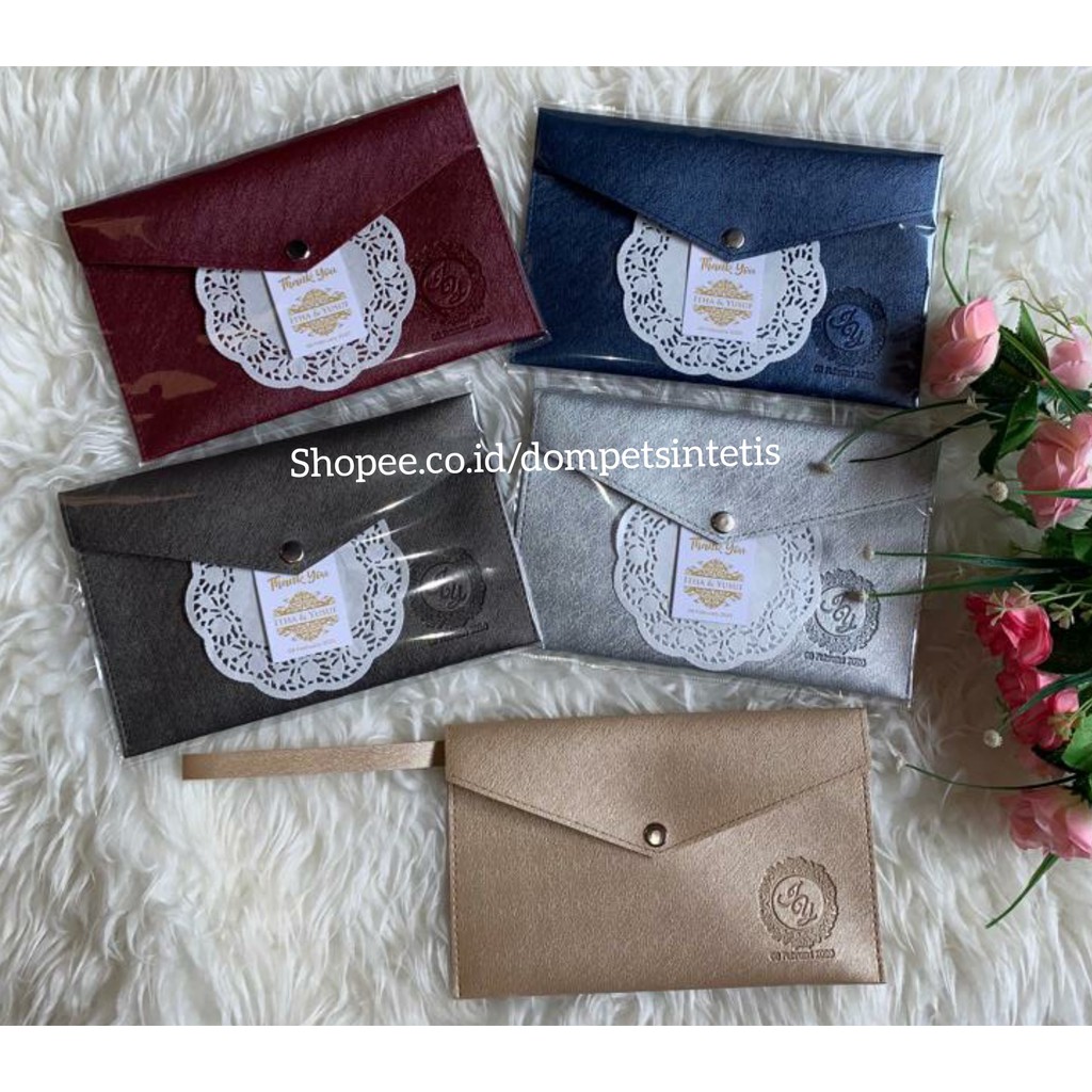 Jual Souvenir Pouch Envelope Prada Dompet Custom Emboss Unik Pesta ...