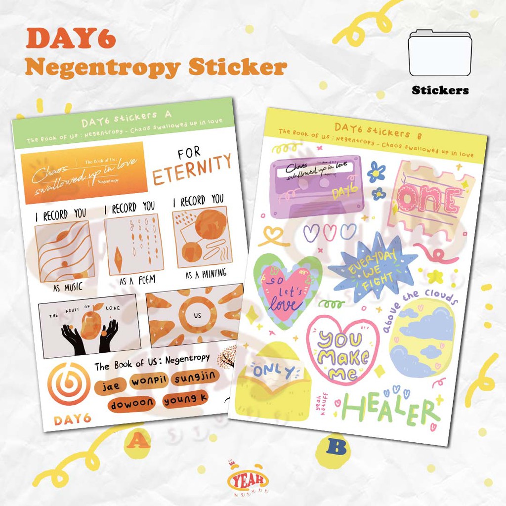 Jual DAY6 Negentropy Sticker Set | Shopee Indonesia