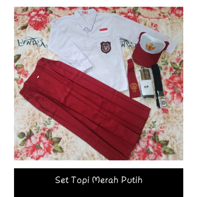 Jual SET SERAGAM MERAH PUTIH SD PEREMPUAN PANJANG | Shopee Indonesia