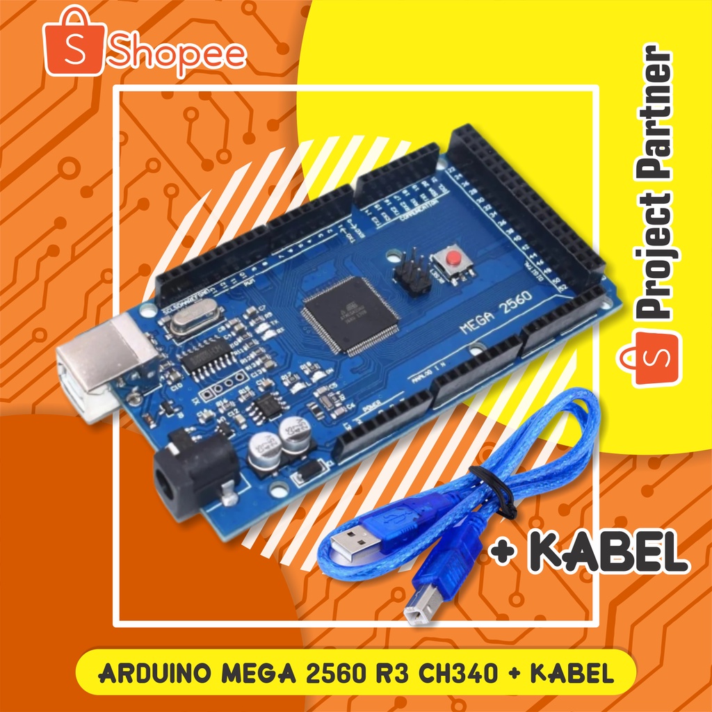 Jual Bisa Cod Arduino Mega 2560 R3 Ch340 Compatible Board Kabel Shopee Indonesia