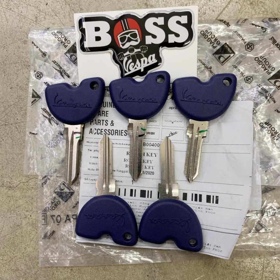 Jual Blank Key Kunci Biru Original Modern Vespa Sprint Primavera GTS S ...