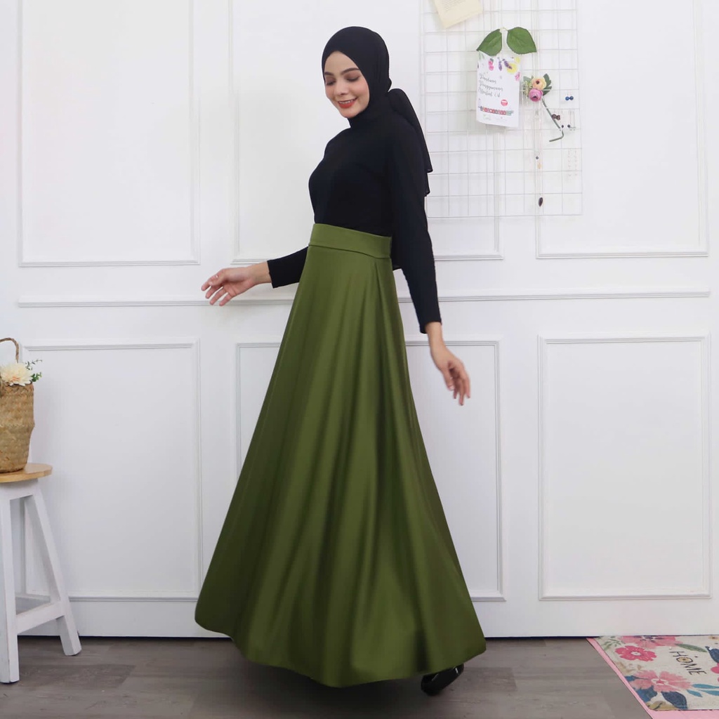 Jual Rok Payung Panjang Wanita Rok Lebar Mrs4 | Shopee Indonesia