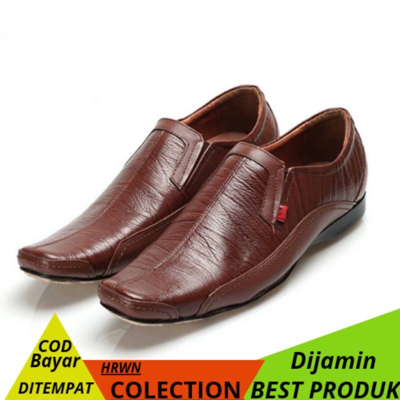 Jual Sepatu Pantofel Pria Kulit Asli Sepatu Formal Kerja Kantor Resmi ...