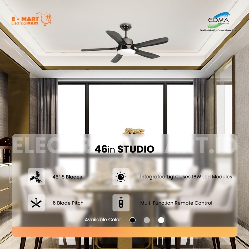 Jual MT EDMA Kipas Angin Lampu Ceiling Decorative FAN 46 Inch STUDIO ...