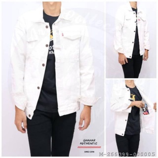 Jual JAKET PRIA JEANS PUTIH OVERSIZE Warna: PutihUkuran: M, L, XL(Baca ...
