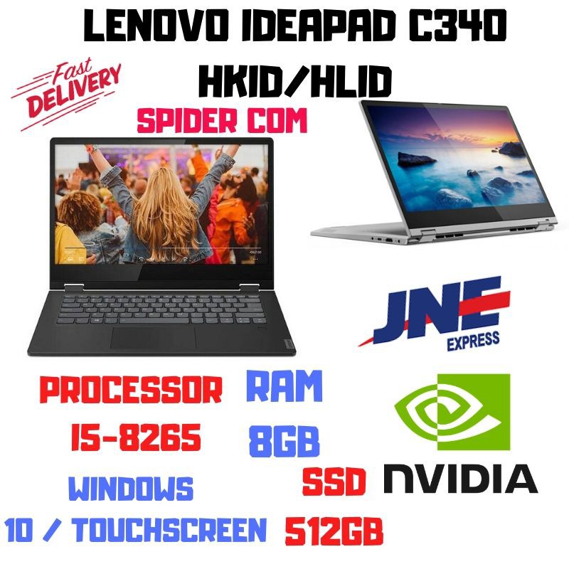 Jual PROMO Lenovo IP C340-14IWL-HLID Touch GREY i5-8565-8GB-SSD512 ...