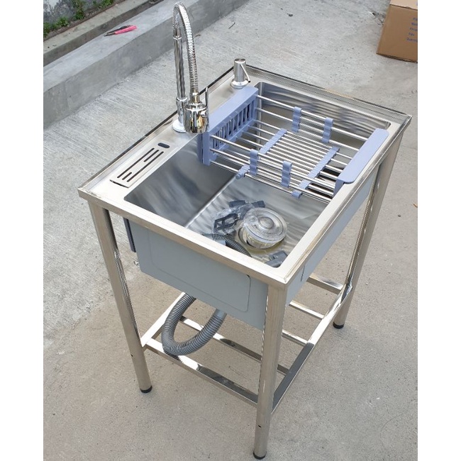 Jual kitchen sink table bowl bak cuci piring meja 6045 fullset ...