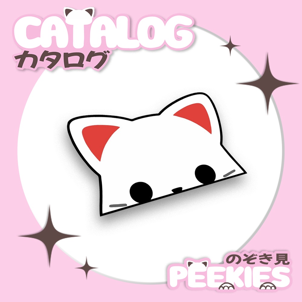 Jual Sticker Peeker - White Cat | Shopee Indonesia