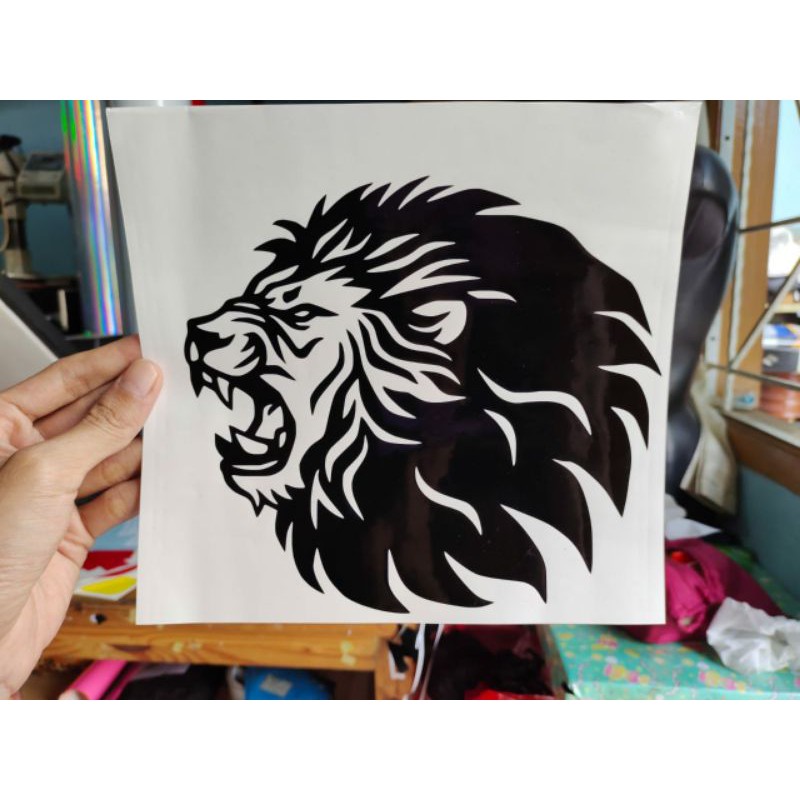 Jual STIKER SINGA 3 CUTTING CUSTOM BAHAN ORACAL 25CM | Shopee Indonesia