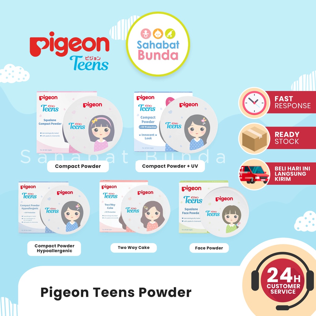 Jual (ED 9/2025) PIGEON Teens - Compact Powder Face Powder ...