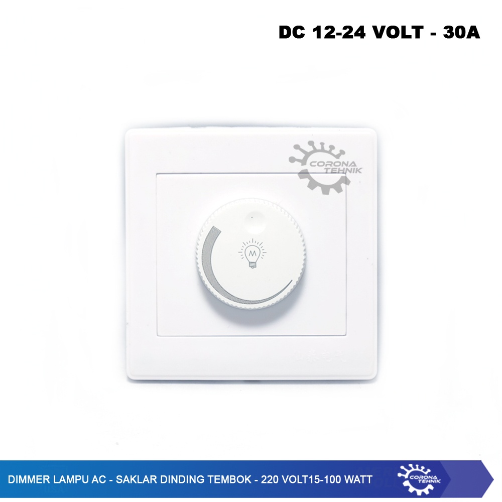 Jual Dimmer Lampu AC - Saklar Dinding Tembok - 220 Volt 15-100 Watt ...