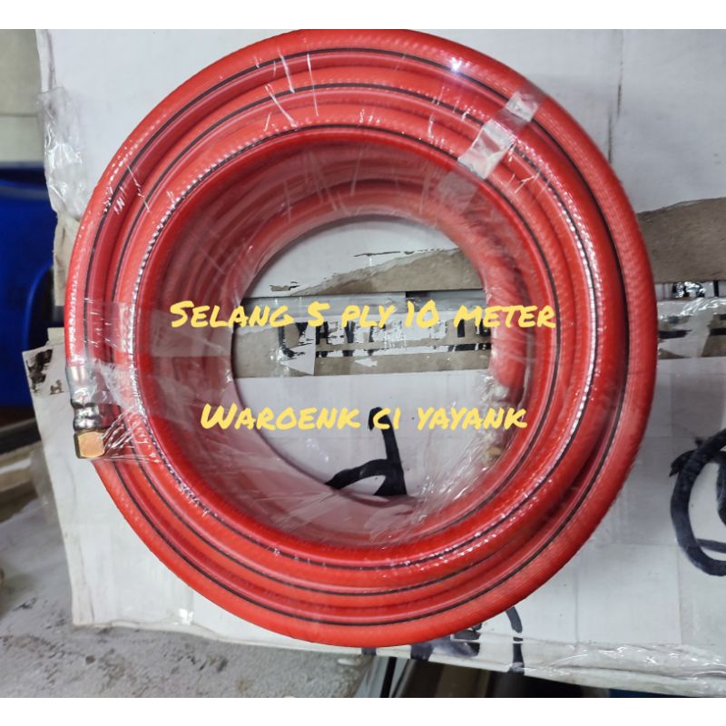 Jual Selang Angin Compressor / Selang Air Steam 10 Meter 5 Ply Yamamoto ...