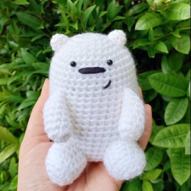 Jual Boneka Rajut Ice Bear Amigurumi Shopee Indonesia